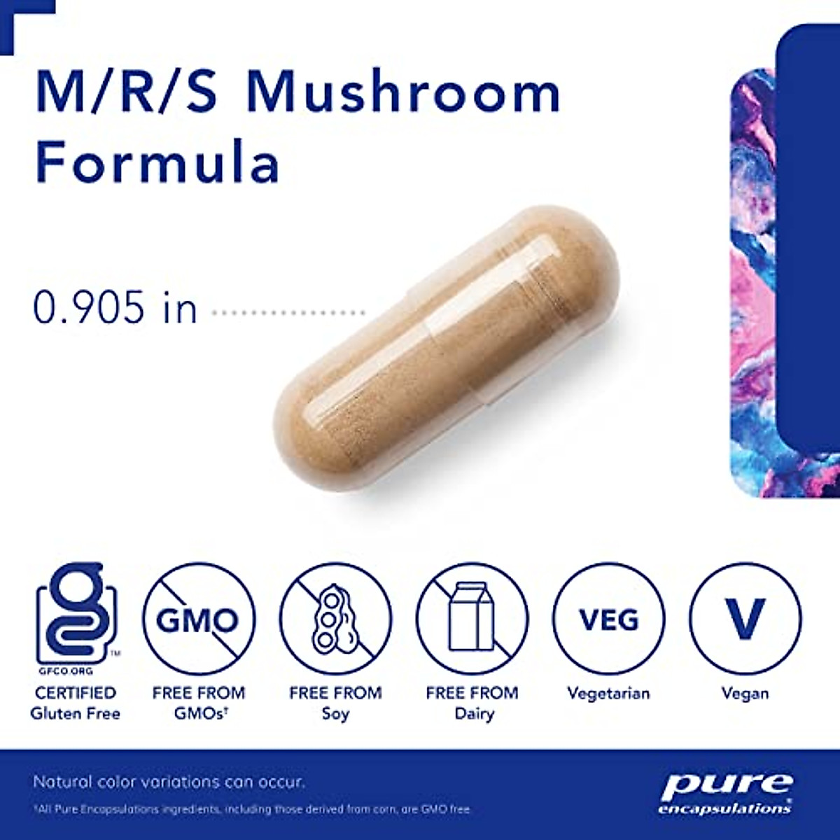 Pure Encapsulations M/R/S Mushroom Formula | Hypoallergenic Supplement Promotes Immune Health and Provides Broad-Spectrum Physiological Support | 120 Capsules