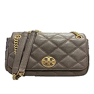 Tory Burch 87863 Volcanic Stone With Gold Hardware Willa Small Women's Shoulder Crossbody Bag