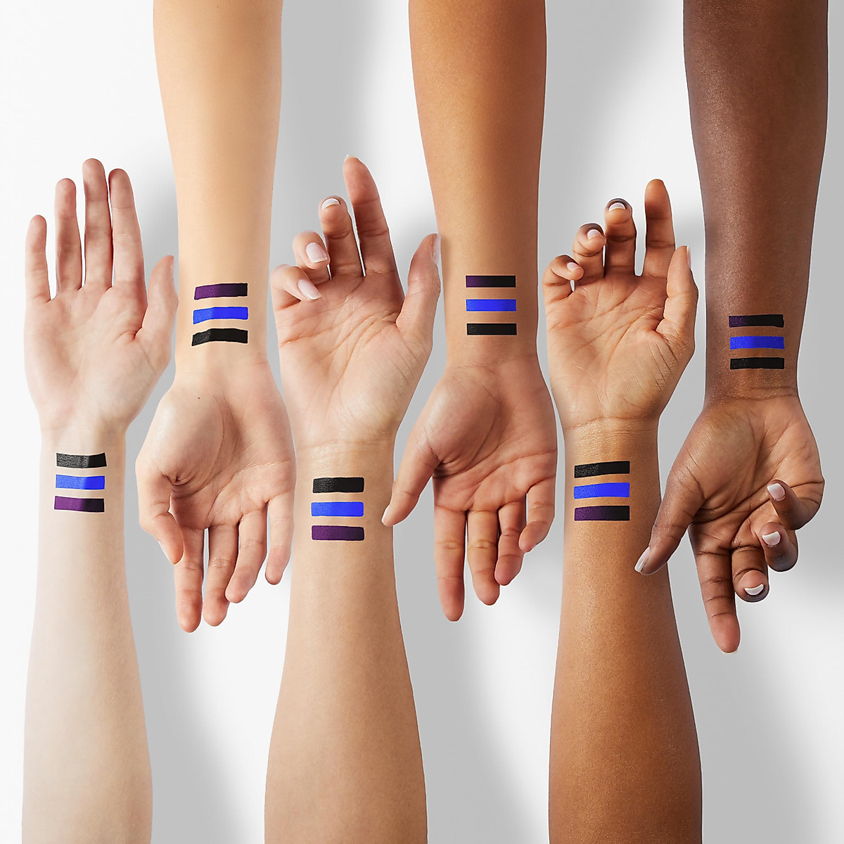 BADCOLOR 3 Colors Matte Liquid Lipstick Set, 24-Hour Smudge Proof Permanent Dark Lipstick Waterproof Velvet Nonstick Cup Stain Lip Gloss Set, Halloween Makeup Lip Gloss Gift - Purple, Black, Blue