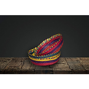 Mexican Palm Tortilleros. Handmade by The Indigenous People OF Mexico. Mexican Tortilla and Pancake Warmer. Great candy, and Chips Holder. (Colosal, 3 Pack)