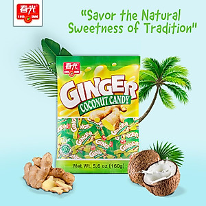 Chun Guang Ginger Coconut Candy, 5.6 Ounce (Pack of 3)