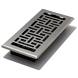 Decor Grates AJH410-NKL Floor Register, 4" x 10", Nickel