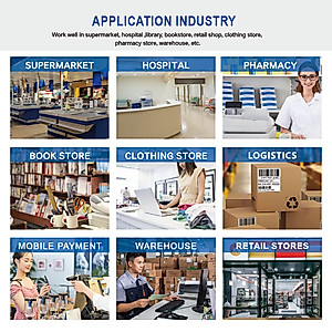 Handheld USB Barcode Scanner Wired,QR Code Scanner with USB Cable,Read 1D,2D,Data,Matrix, PDF417,Maxicode,Screen Scanning Fast and Precise for Mobile Payment,Supermarket, Retail Store, etc,Black