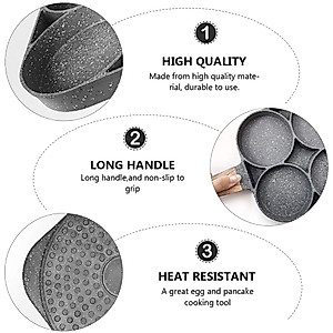 Hemoton 1pc Omelet Pan Egg Mould Pan Non Stick Pan Small Frying Pan Cast Iron Frying Pan Woks Stir-Fry Pans Non Stick Skillet Flat Frying Pan Cooking Tool Hamburger Fried Eggs Aluminum