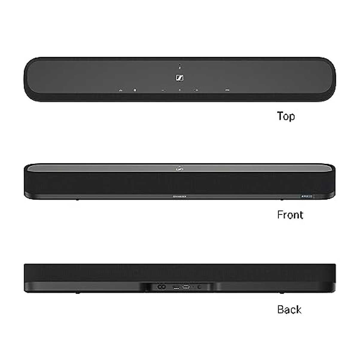 Sennheiser AMBEO Soundbar Mini - Immersive 3D Audio for TV, Movies, and Music - Compact Device with Powerful Adaptive Features, Multiple Connectivity and Intuitive Usage