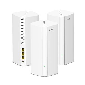 Tenda AX3000 Mesh WiFi 6 System Nova MX12-7000 sq.ft WiFi Coverage - Whole Home WiFi Mesh System - 1.7 GHz Quad-Core CPU - Dual-Band Mesh Network for 160+ Devices - 3 Gigabit Ports per Unit - 3-Pack
