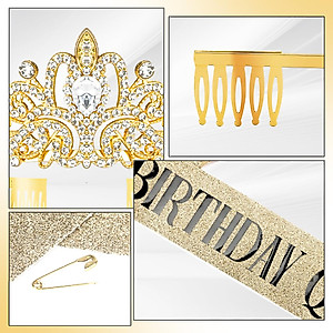 Birthday Sash for Women,Birthday Crown,Tiaras for Women,Birthday Queen Sash,Birthday Sash and Crown,Birthday Tiara for Women,Birthday Crowns for Women,Birthday Headband,Birthday Decorations for Women