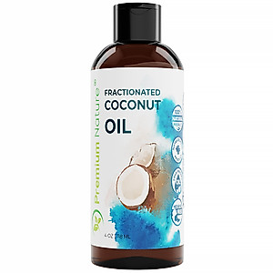 Fractionated Coconut Oil Massage Oil Cold Pressed Pure Oil Best Carrier Oil for Essential Oils Mixing for Skin Fractionated Coconut Oil for Essential Oils Body Oils for Women Dry Skin Moisturizer 4oz