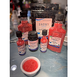 Snowy River Cocktail Sugar 3oz Gift Pack, All Natural Beverage Rimmer for Cocktails & Margaritas in Gift Rimmer Tin, Drink Decorating (Red)