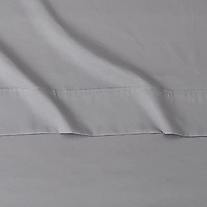 Amazon Basics Lightweight Super Soft Easy Care Microfiber 4-Piece Bed Sheet Set with 14-Inch Deep Pockets, Full, Dark Gray, Solid