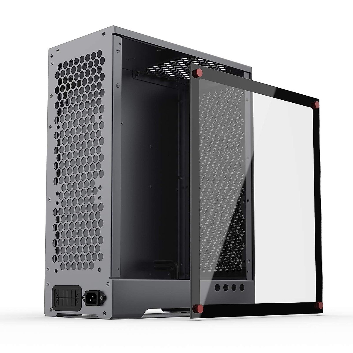 C1(C1 Upgraded Version)Micro ATX Computer Case for PC 2023 Mid Tower Aluminum Alloy Large Side Penetration MATX ITX Gaming Case in-Line Long Graphics Card ATX Power Supply 240 Water-Cooled Hard Drive