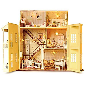 Flever Dollhouse Miniature DIY House Kit Creative Room with Furniture for Romantic Valentine's Gift (Be Enduring As The Universe)