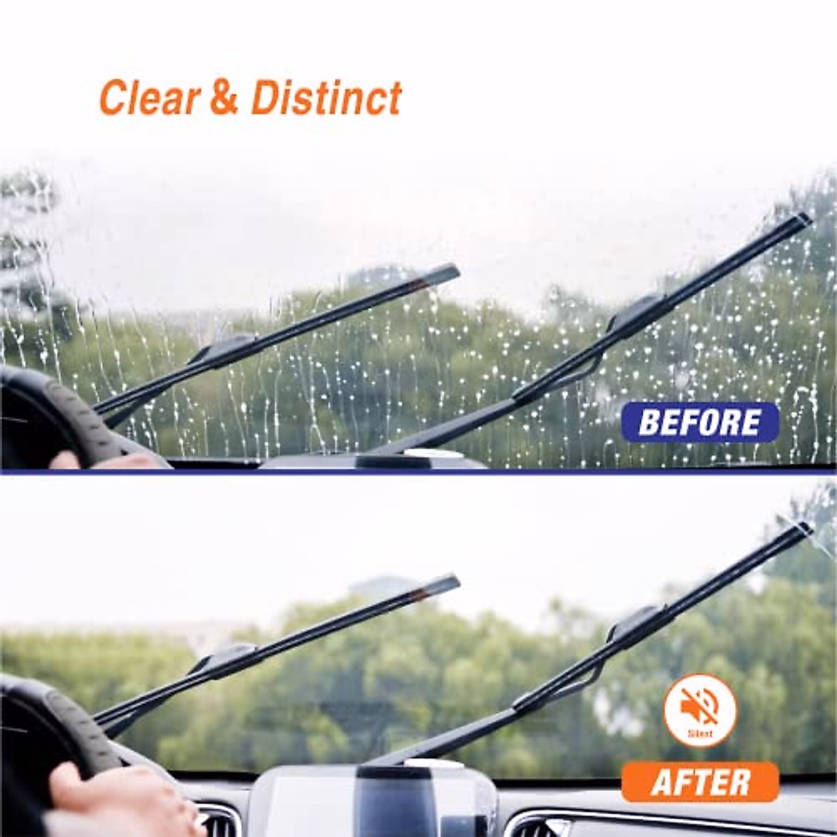 WOWIPER Factory Wipers for Volvo S60 2011-2018 S80 2007-2016 V60 2013-2014+More, 26"/20" (PACK of 2) Top Lock 19mm Windshield Wiper Blades