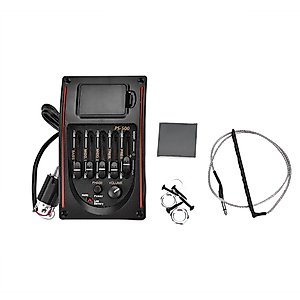 Piezo Pickup Under Saddle,EQ PS 500 5Band Equalizer Digital Guitar Preamp Piezo Tuner Pickup for Acoustic Guitar Gitarren Pickup Eq Ps-500 acoustic guitar preamp system guitar equalizer set