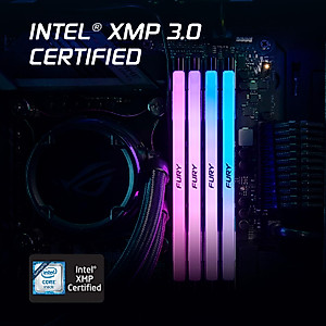 Kingston FURY Renegade RGB 32GB (2x16GB) 6400MT/s DDR5 CL32 DIMM Desktop Memory (Kit of 2) | Intel XMP 3.0 | Overclocking Stability | KF564C32RSAK2-32