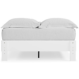 Signature Design by Ashley Piperton Modern Casual Youth Platform Bed Frame, Full, White