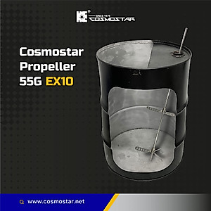 Cosmostar Stainless Steel Mixing Expandable Blade 55 Gallon Paint Mixer Stirring Propeller Tools for Paint Epoxy, Resin, Silicone Stirrer Paddle with ⌀0.47” Shaft Rod, Expandable ⌀ 10 in. (3 Blades)