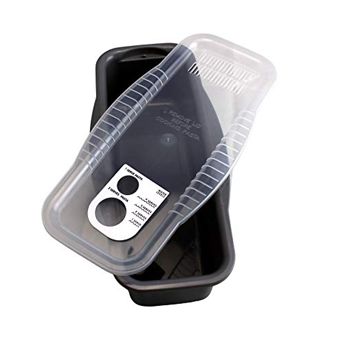 Dependable Industries BPA-Free Non-Stick Microwave Pasta Cooker in Gray with Portioning Tool - Fast, Easy Meals In Minutes Cooks All Types Of Pasta