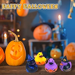 QPEY Halloween Rubber Ducks: 20 PCS Assorted 2 Inch Rubber Ducks, 10 Styles, Perfect for Jeeps Ducking, Party Favors, Decor, Gifts, Ages 3+