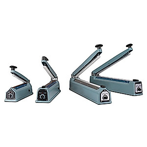 Flexzion Impulse Sealer 12 Inch (300mm) 400W Heat Sealer Machine with Adjustable Heating Mode, No Warm Up Needed, Portable Bag and Seal Impulse with Replacement Element Grip and Teflon Tape