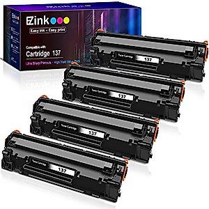 E-Z Ink (TM) Compatible Toner Cartridge Replacement for Canon 137 CRG 137 CRG137 9435B001AA to use with ImageClass D570 MF236n MF216N MF227dw MF247dw MF212w MF217w MF244dw Printer (Black, 4 Pack)