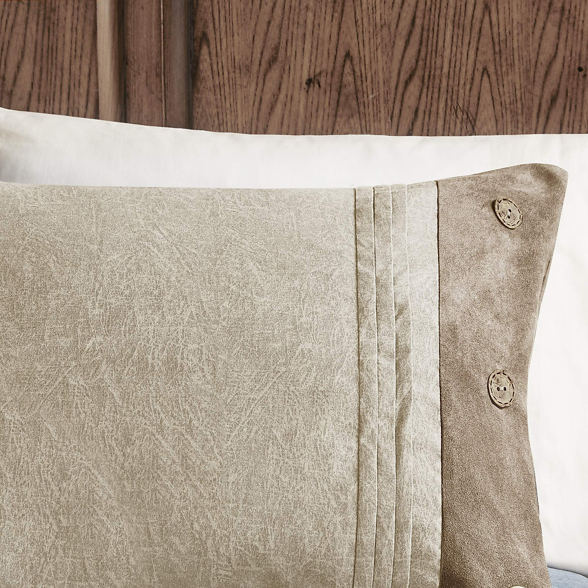 Madison Park Boone Cozy Comforter Set, Faux Suede, Deluxe Hotel Styling All Season Down Alternative Bedding Matching Shams, Decorative Pillow, King (104 in x 92 in), Rustic Tan 7 Piece