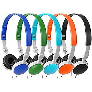 Keewonda Bulk Headphones for Classroom 10 Pack Wholesale Students Headsets KW-N10 Mixed Color Durable Children Headphones Earbuds for Kids for School