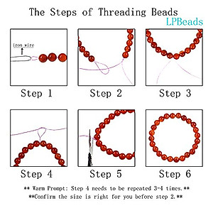 Natural Stone Beads Box Set Kits 8mm Round Loose Gemstone Natural Amethyst Lave Stone Assorted Color with Accessories Tools for Bracelet Jewelry Making (100% Natural Stone Beads Kit 1)