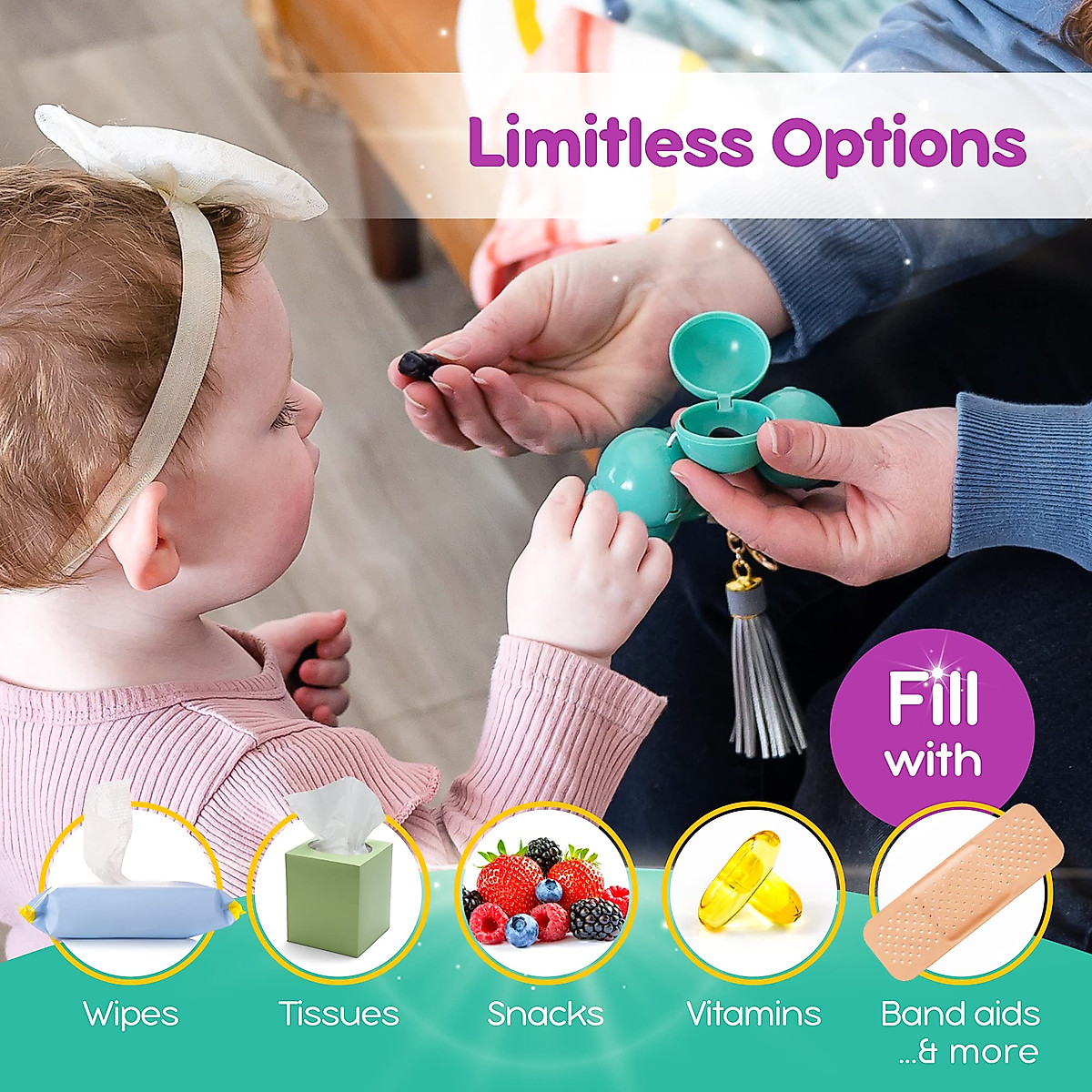 TOTES BABIES Boogie Bracelet – Easily Accessible Always at Hand Storage Bracelet for Moms on the Go (Pink)