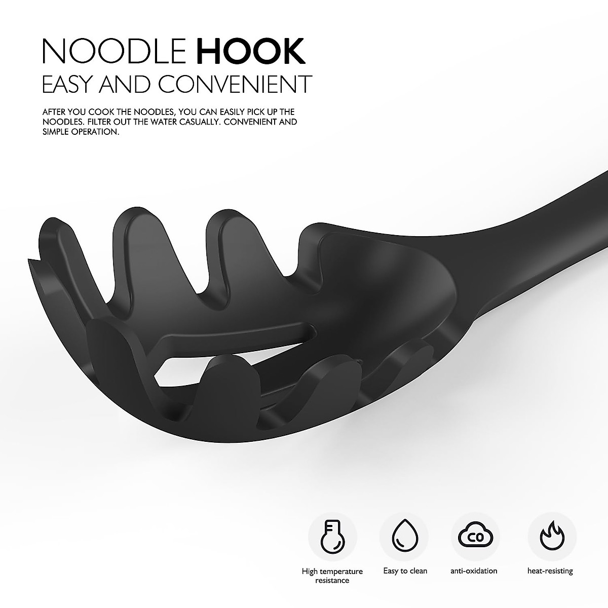 Large Silicone Cooking Utensils Set - Heat Resistant Silicone Kitchen Utensils for Cooking w Wooden Handles, Spatula Set, Kitchen Utensil Gadgets Sets for Non-Stick Cookware, BPA Free (Black)