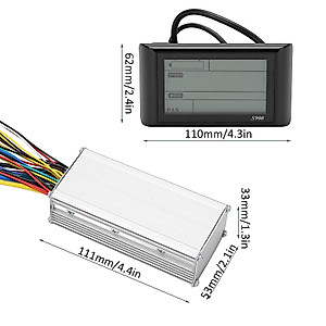ANNAD Electric Bicycle Controller Display Waterproof Good Toughness E-Bike Controller Kit for 500W Motor