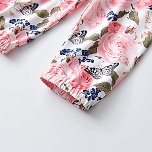 Elspilit Preemie Newborn Baby Girl Clothes Infant Long Sleeve Romper Pants Headband Outfits Sets (Pink, Preemie)