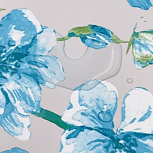 Yifasy Shelf Liner Blue Orchid Self-Adhesive Drawer Paper Furniture Sticker Decorative Flowers 118x17.7 Inch