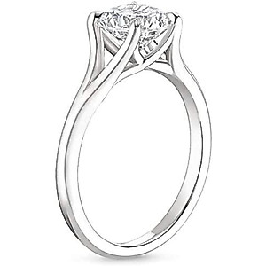 Moissanite World Princess Cut 2 Carat Moissanite Engagement Ring, Wedding Ring, Eternity Sterling Silver Ring Set, Anniversary/Christmas/Birthday/Valentine's Day Jewelry Gift (10.5)