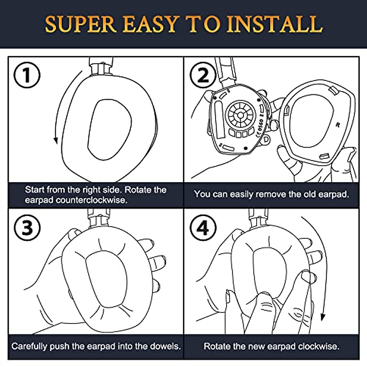 SOULWIT Cooling-Gel Earpads Replacement for Sennheiser RS165/TR165/RS175/TR175/RS185/TR185/RS195/TR195(RS/TR 165 175 185 195 RF), Ear Pads Cushions for HDR165/HDR175/HDR185/HDR195(HDR 195RF)Headphones