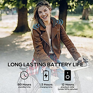 Monster Boomerang Neckband Bluetooth Speaker, Neck Speaker Bluetooth Wireless, Wearable Speaker with 12H Playtime, True 3D Stereo Sound, Portable Soundwear, IPX7 Waterproof, for Home Sport Outdoor