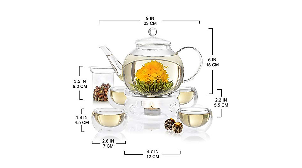 Teabloom Complete Tea Set - Elegant Blooming Tea Gift Set