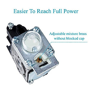 HOODELL Adjustable SRM225 Carburetor for Echo GT225 PE225 PAS-225 SHC-225 RB-K93 SRM-225 Weed Eater Parts Rebuild, Easy-Start Trimmer Edger Carb with Tune Up Kit Primer Bulb
