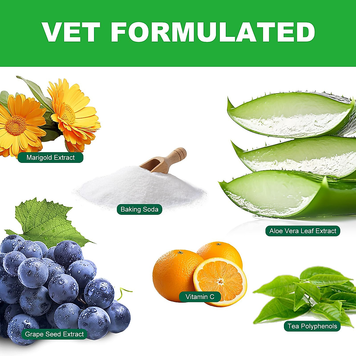 Lisveory Teeth Cleaning Wipes for Dogs & Cats 100 Counts, Reduces Plaque & Freshens Breath, Buildup No-Rinse Dog Finger Toothbrush, Disposable Gentle Cleaning & Gum Care Pet Wipes