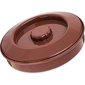 Carlisle FoodService Products 047528 Stackable Tortilla Server w/Lid, 7-1/4" / 2", Lennox Brown