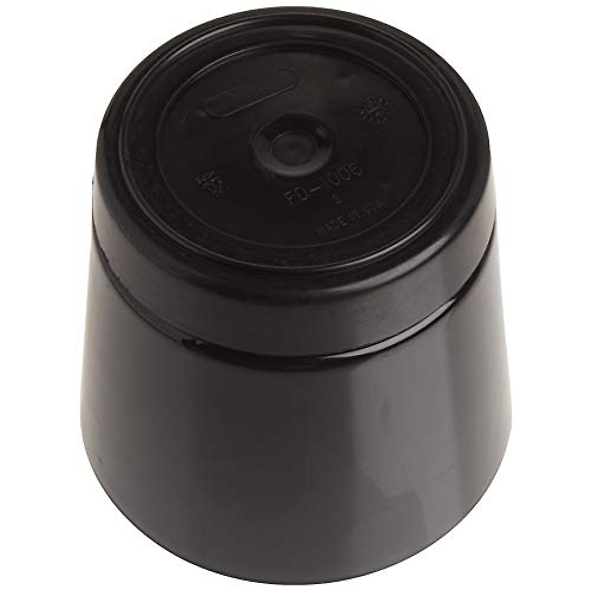 Novelty Majestic Full Depth Round Cylinder Pot, Glossy Black, 6-Inch (10068)