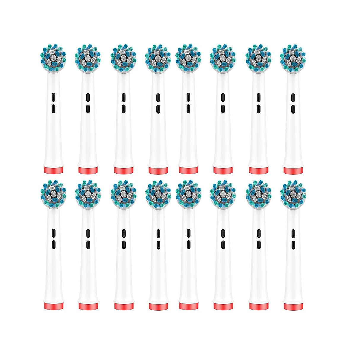 WuYan 16pcs Replacement Brush Heads Compatible with Oral b Electric Toothbrush, Angled Bristles for Deeper Plaque Removal