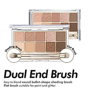 CLIO Pro Eye Shadow Palette, Matte, Shimmer, Glitter, Pearls, Highly Pigments, Long-Wearing (011 WALKING ON THE COSY ALLEY)