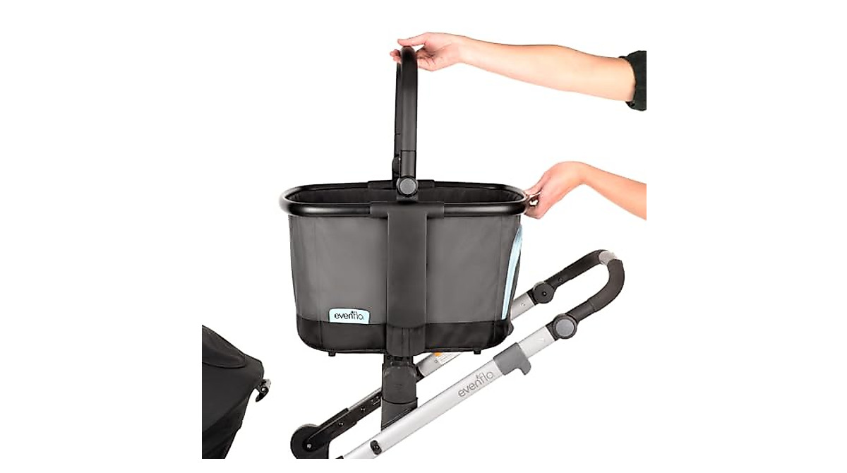 Evenflo Stroller Market Basket Gray Sky - Lightweight Storage Solution
