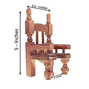 Susaniita - Wooden Chair for Nativity Set Size 1: Sized for Baby Jesus Figure 3 to 4 Inches Tall, Silla para Niño Dios - 5 in (H) X 2.5 in (W)