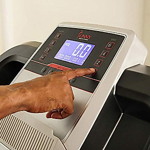 Sunny Health & Fitness Folding Treadmill for Home Exercise with 265 LB Capacity, Device Holder, Bluetooth Speakers and USB Charging - SF-T7917, Gray