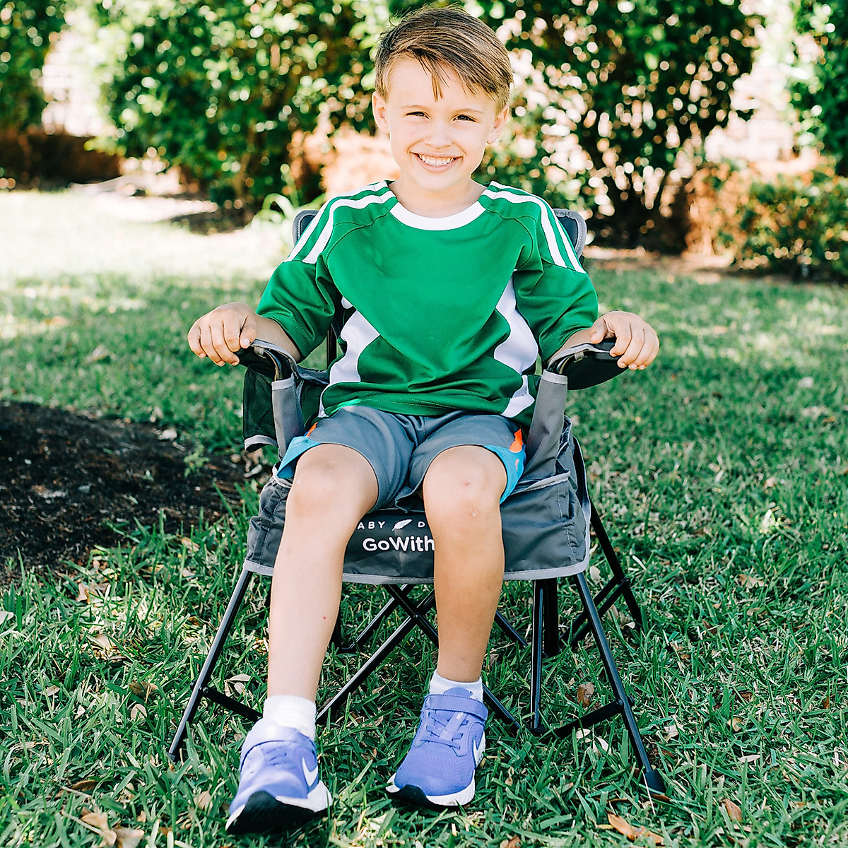 Baby Delight Go with Me Jubilee Deluxe Portable Chair | Indoor and Outdoor | Sun Canopy | Grey