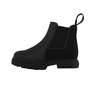 Native Shoes Kids Kensington Treklite Unisex Booties for Toddlers & Little Kids - Vegan, All-weather Rounder, Waterproof Chelsea-Style Shoes - Jiffy Black 10 Toddler M