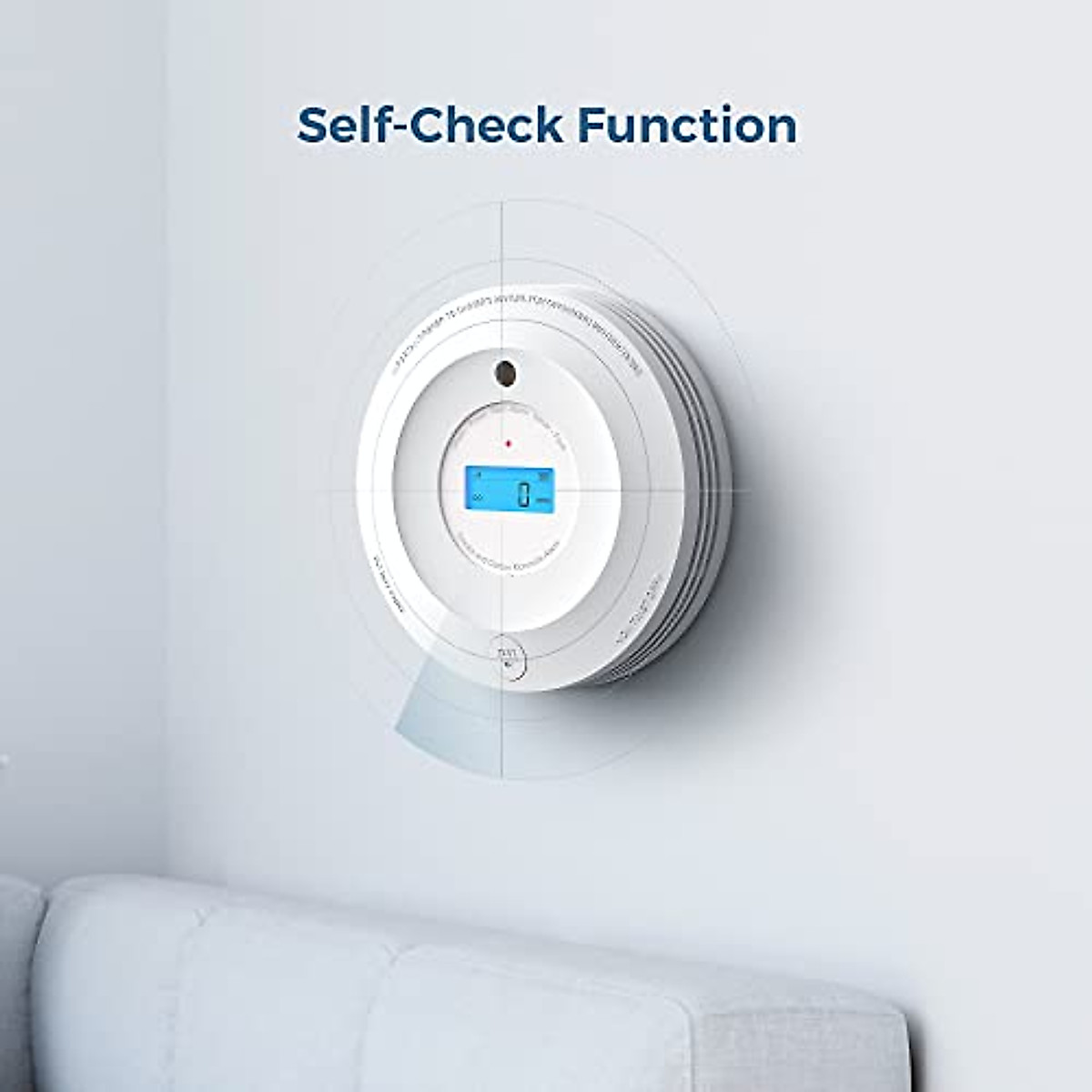AEGISLINK Wi-Fi Combination Smoke and Carbon Monoxide Detector with LCD Display & Replaceable Battery, Compatible with TuyaSmart & Smart Life App, SC-WF240