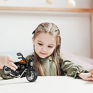 YA LE MING Mini Motorcycle Toy,with Light and Music Toys Motorcycle Model,Gift Toys for 3-9 Year Old Boys,Toy Motorcycles for Boys (Black)